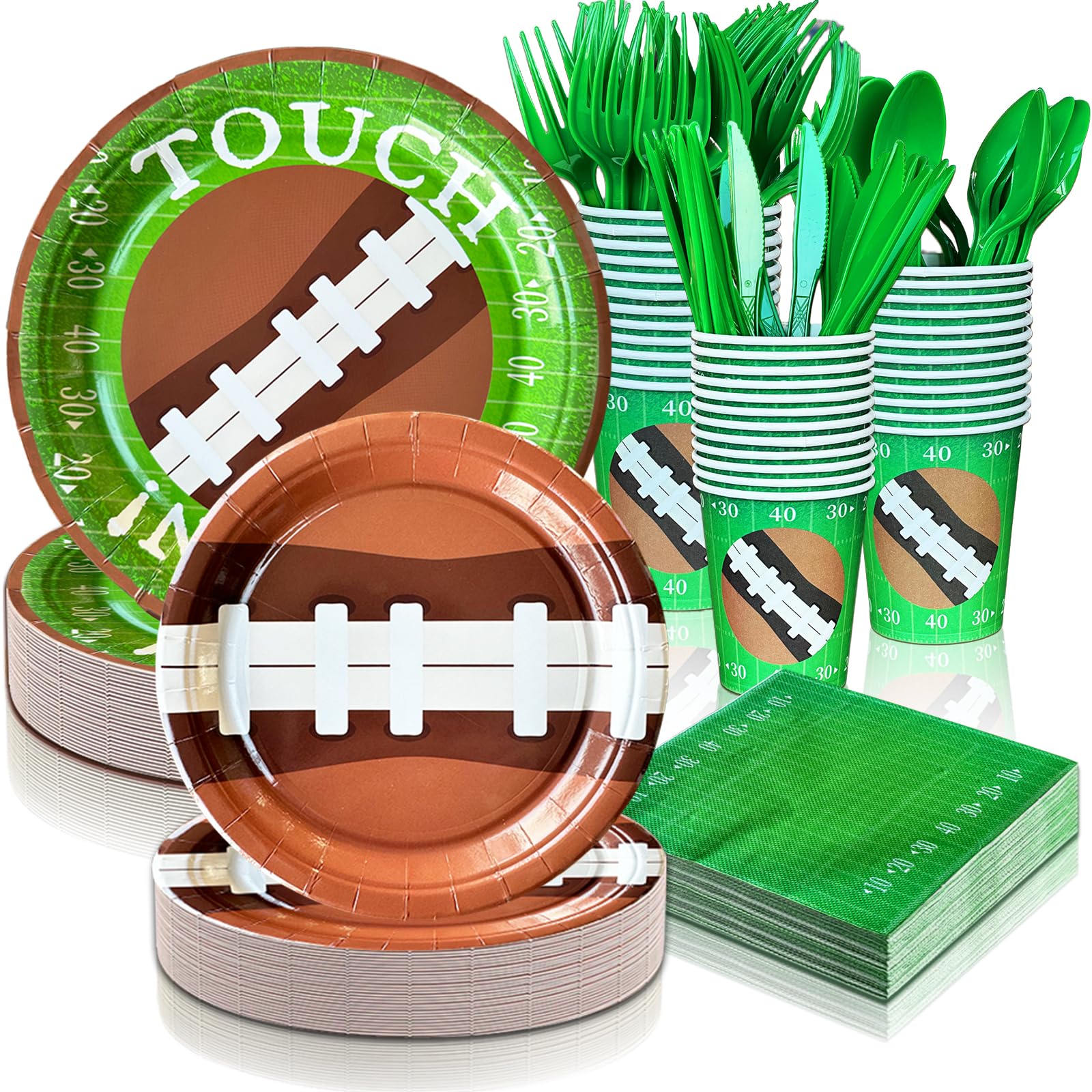 Amazon.com: LFSTGN 175 PCS Football Party Decorations, Plates and ...