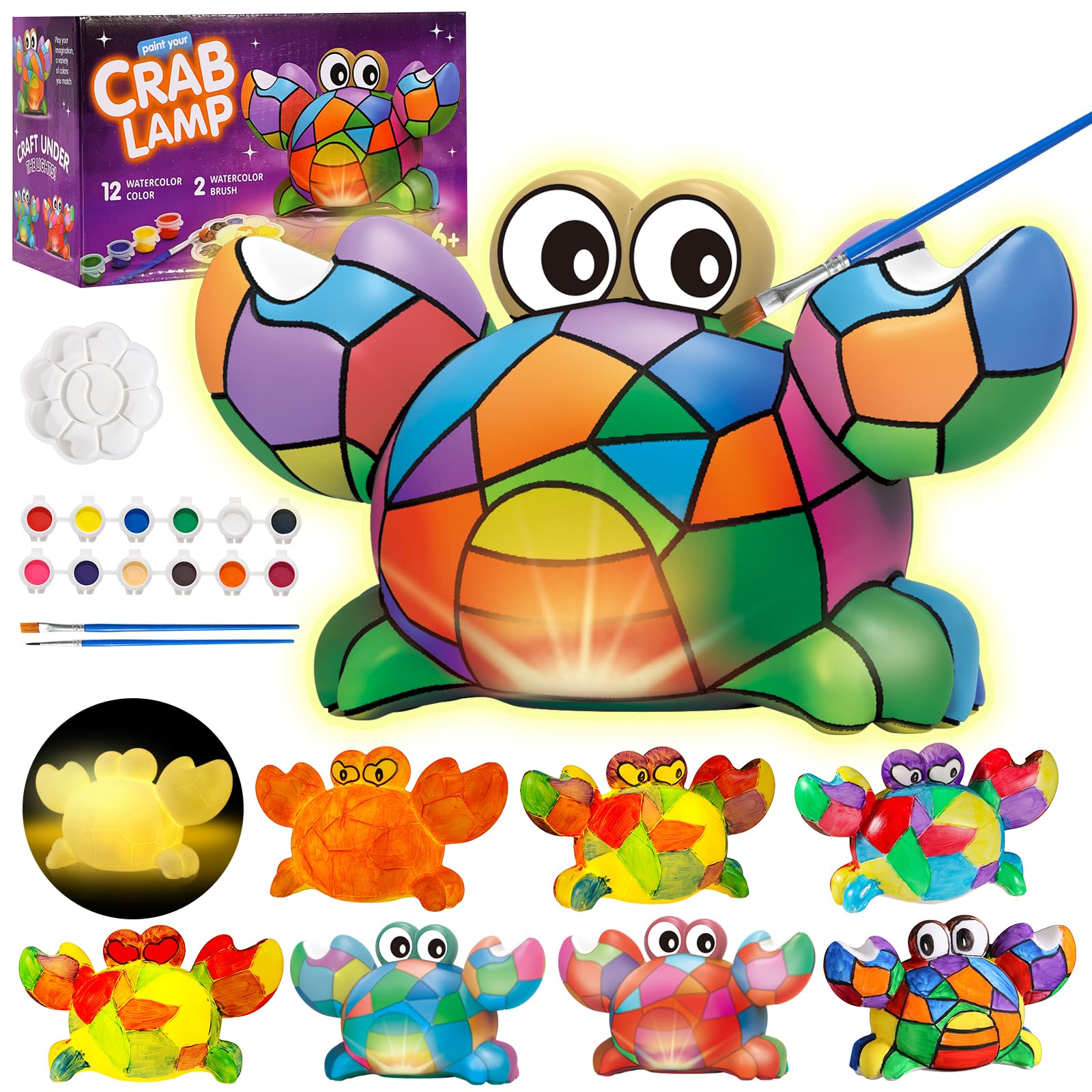 Amazon.com: Paint Your Own Crabs Lamp Kit - Art Supplies Arts & Crafts ...