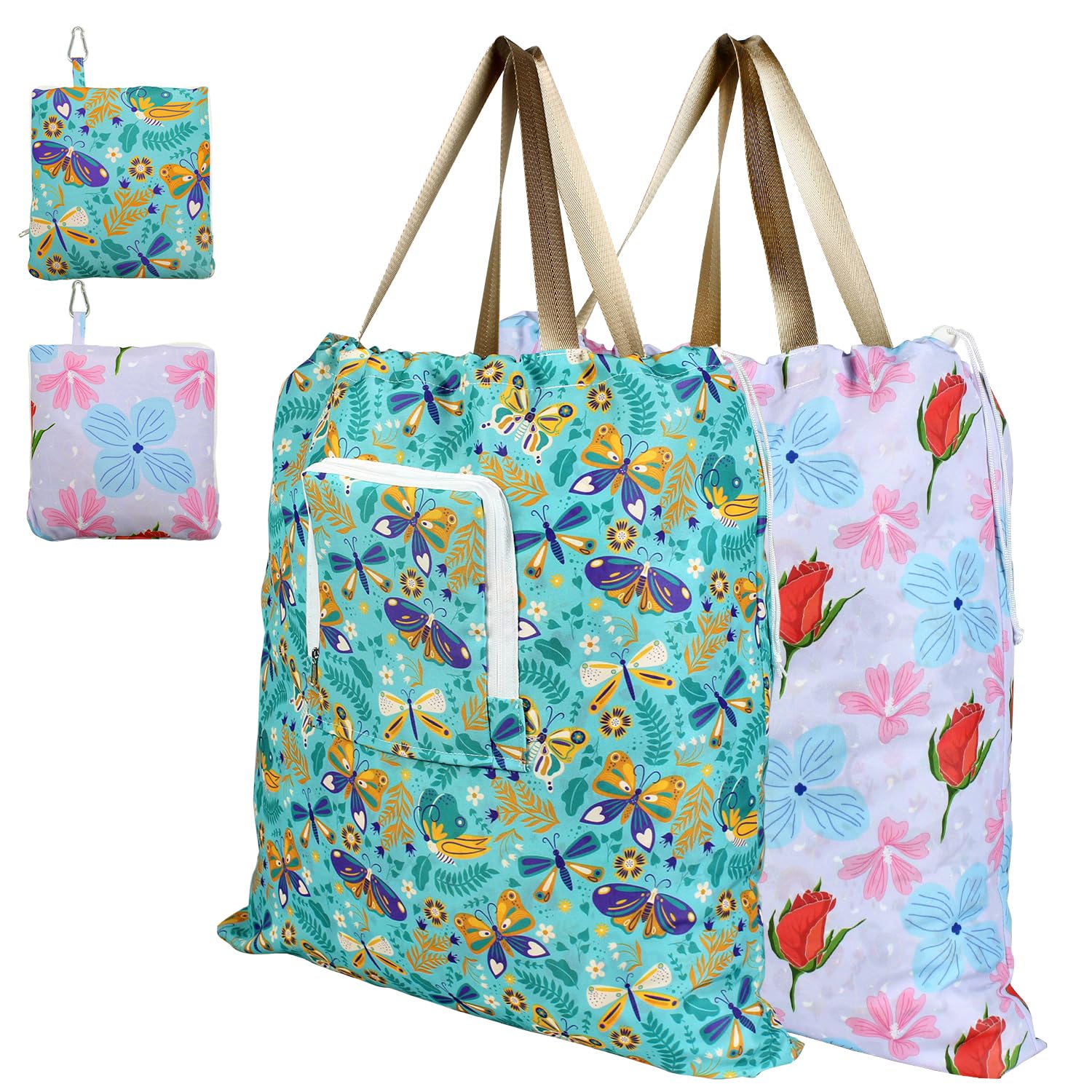 Amazon.com: STOINSTO Foldable Travel Laundry Bag with Handle and ...