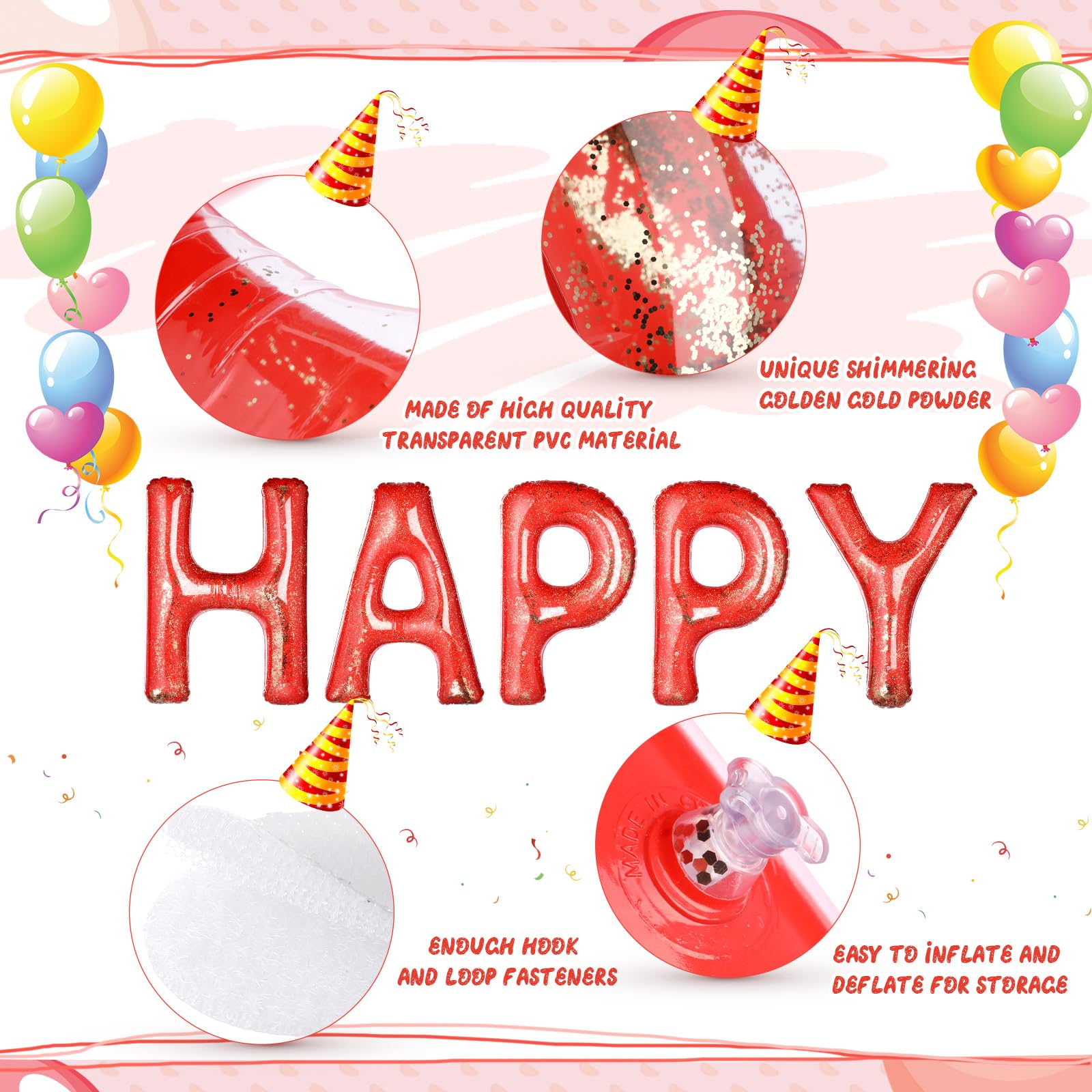 Inflatable Letters Pool Party Decorations Happy Birthday Pool Floats ...
