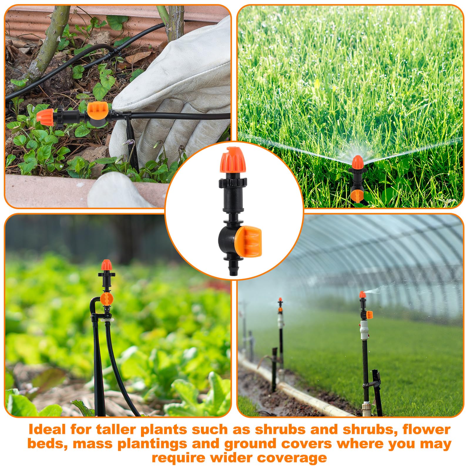 Snapklik.com : Sunnychicc 10 Pcs 1/4 Inch Drip Irrigation Fittings ...