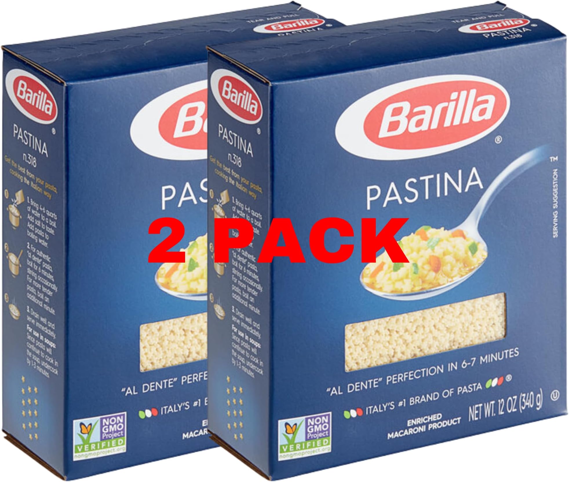 Amazon.com : KIDU - Barilla Pastina Pasta 12 Ounce Pack Of 2 (24 Ounces ...