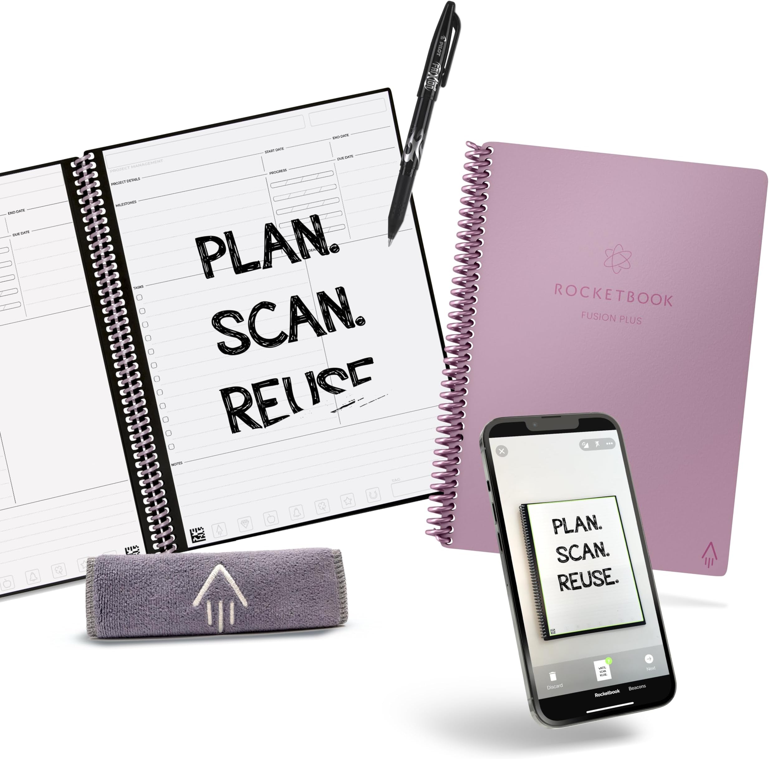 Amazon.com: Rocketbook Smart Reusable Notebook Set - Dot-Grid Eco ...