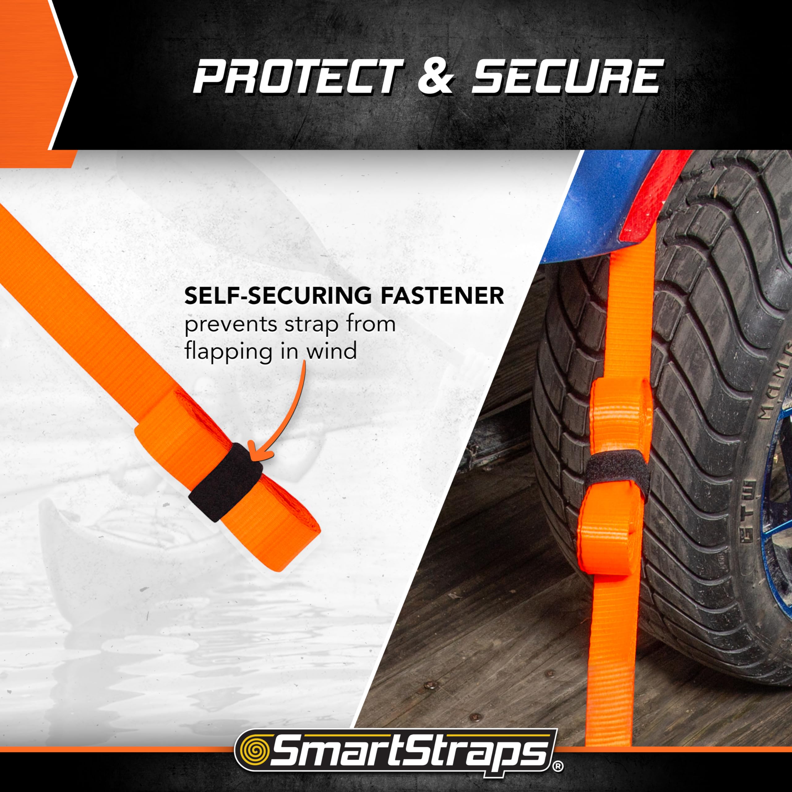 Snapklik.com : SmartStraps Ratchet Straps - 10ft OR Padded Ratchet ...