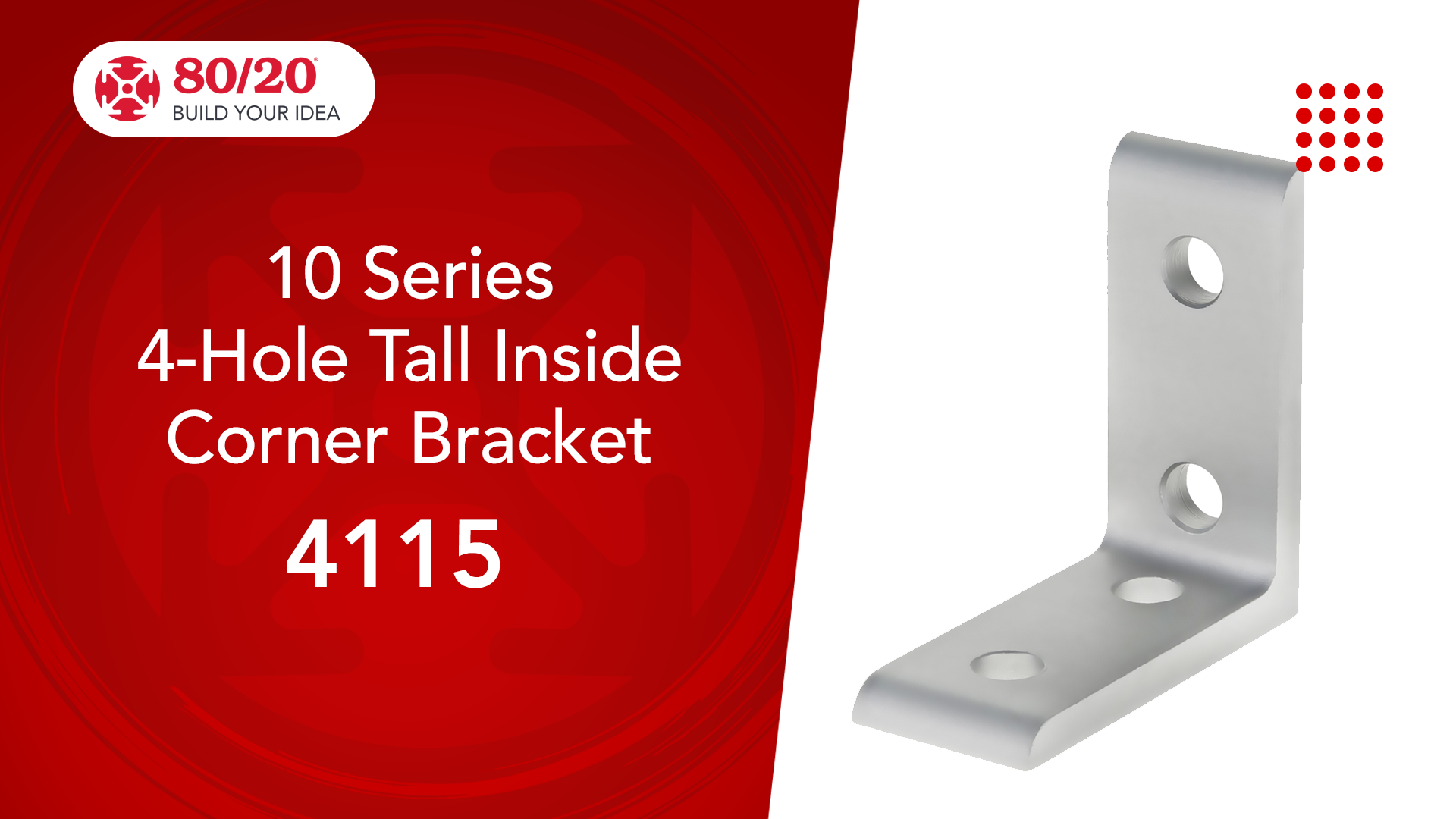 8020 10 Series 8020, 4119, 10 Series Aluminum 2 Hole Inside Corner ...