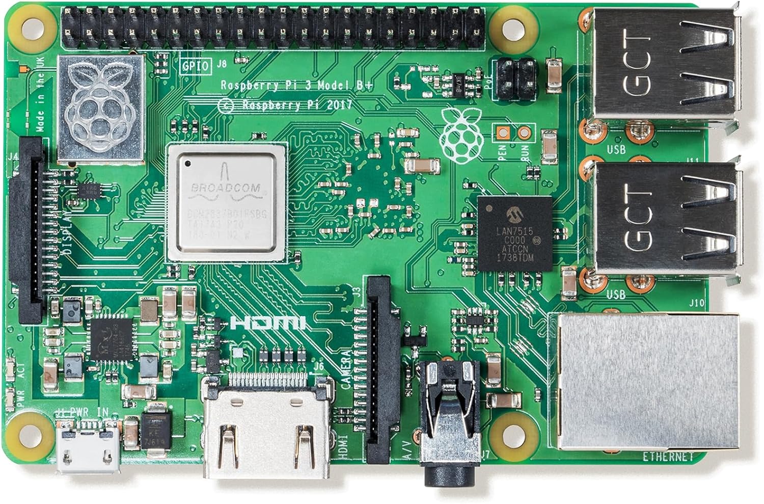 Amazon.com: Raspberry Pi3 Model B+ Single Board 1.4GHz 64-bit Quad-core ARM Cortex-A53,1GB RAM,4 ...