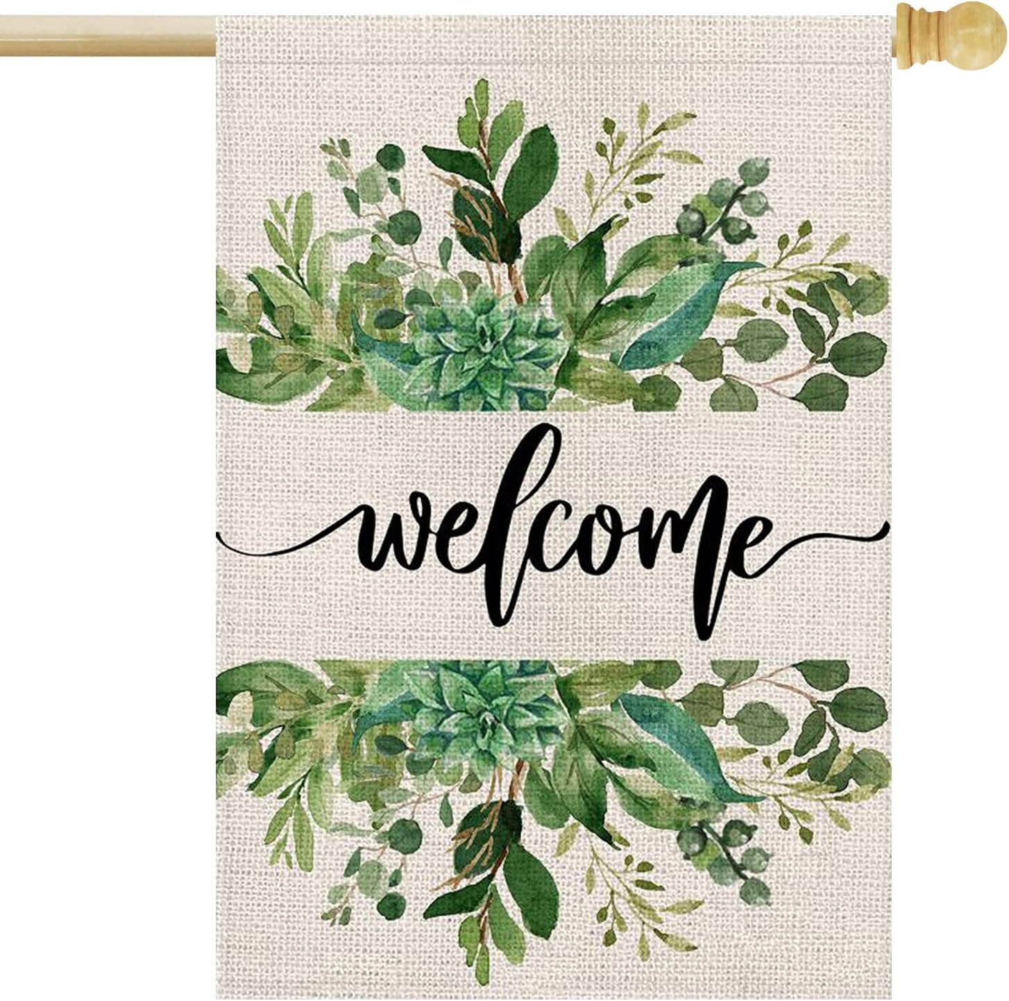 Amazon.com : OPULANE Spring Welcome Garden Flag Large Vertical 28x40 ...
