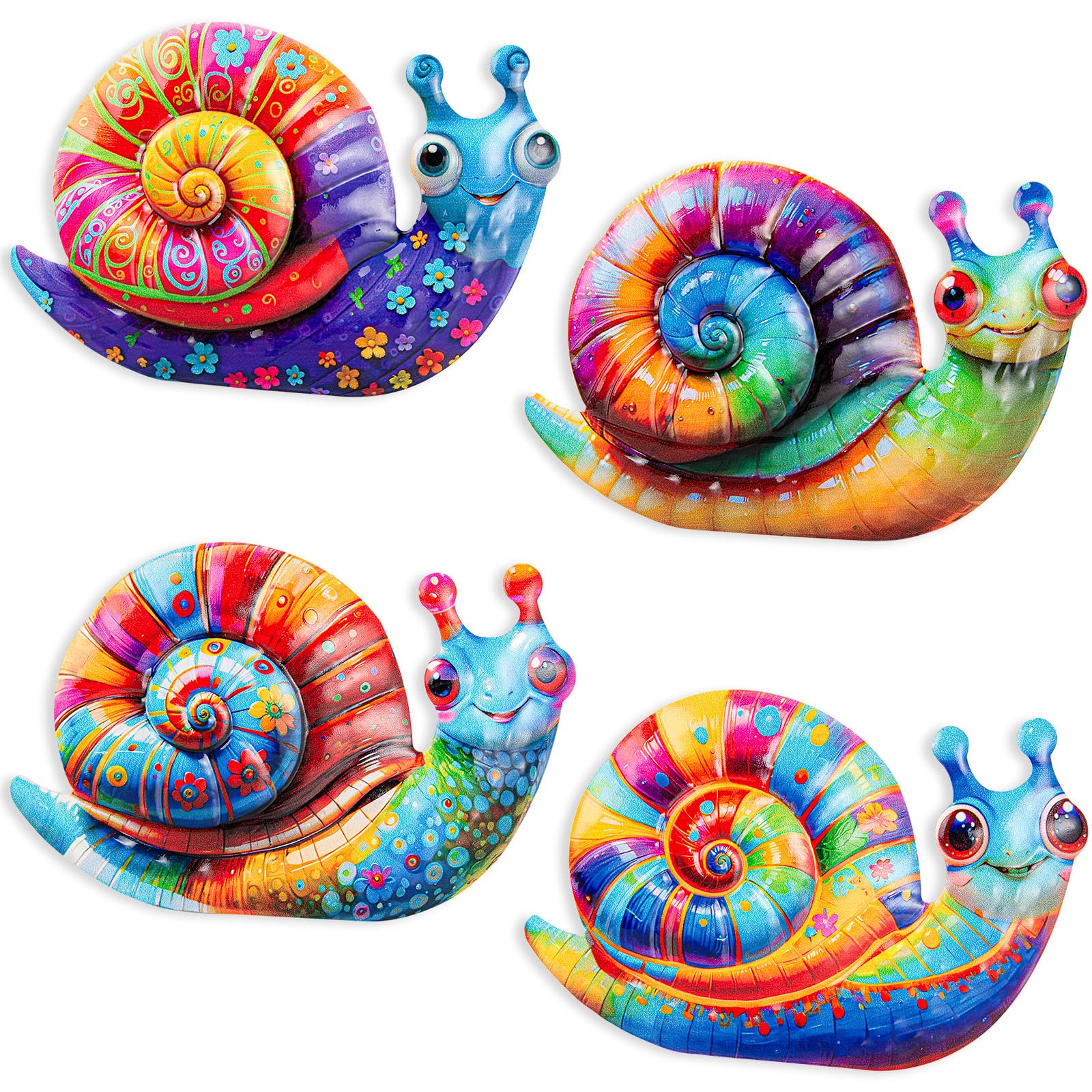 Snapklik.com : SUNREEK 4Pcs Metal Snail Wall Decor, Snail Outdoor Wall ...