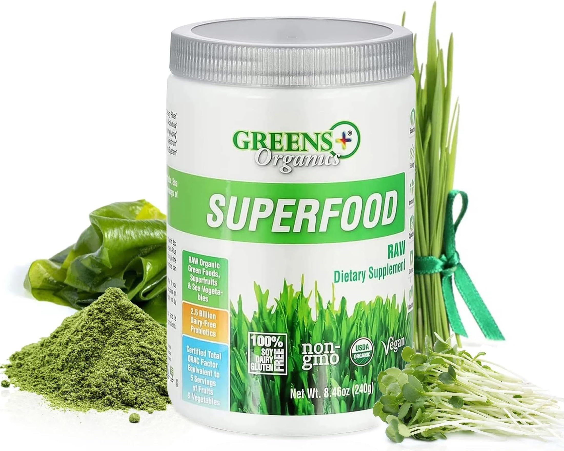 Amazon.com: ROUNDHOUSE PROVISION Morning Kick, Greens Superfood Powder ...