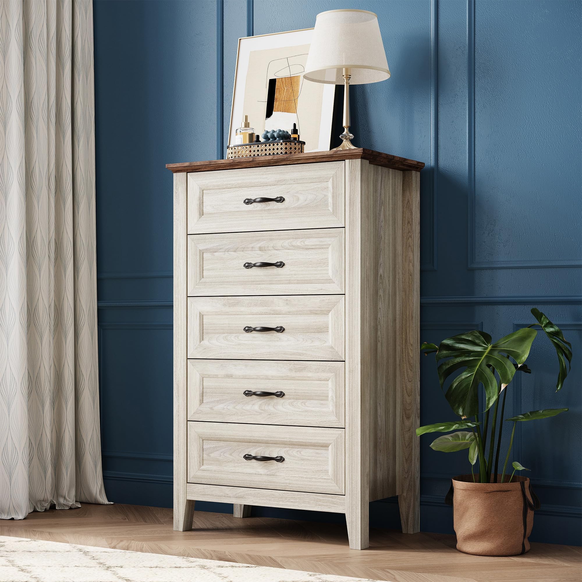 Amazon.com: LINSY HOME 7 Drawers Dresser for Bedroom, Wood Bedroom ...