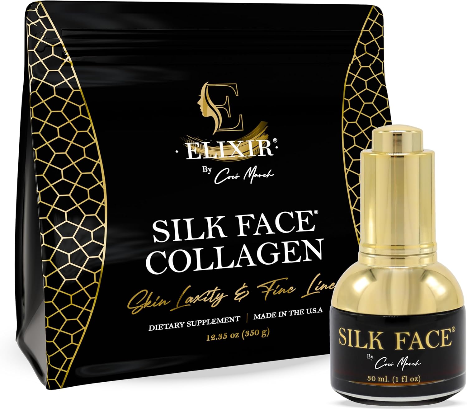 Amazon.com: Elixir Silk Face & Silk Face Collagen Bundle by Coco March ...