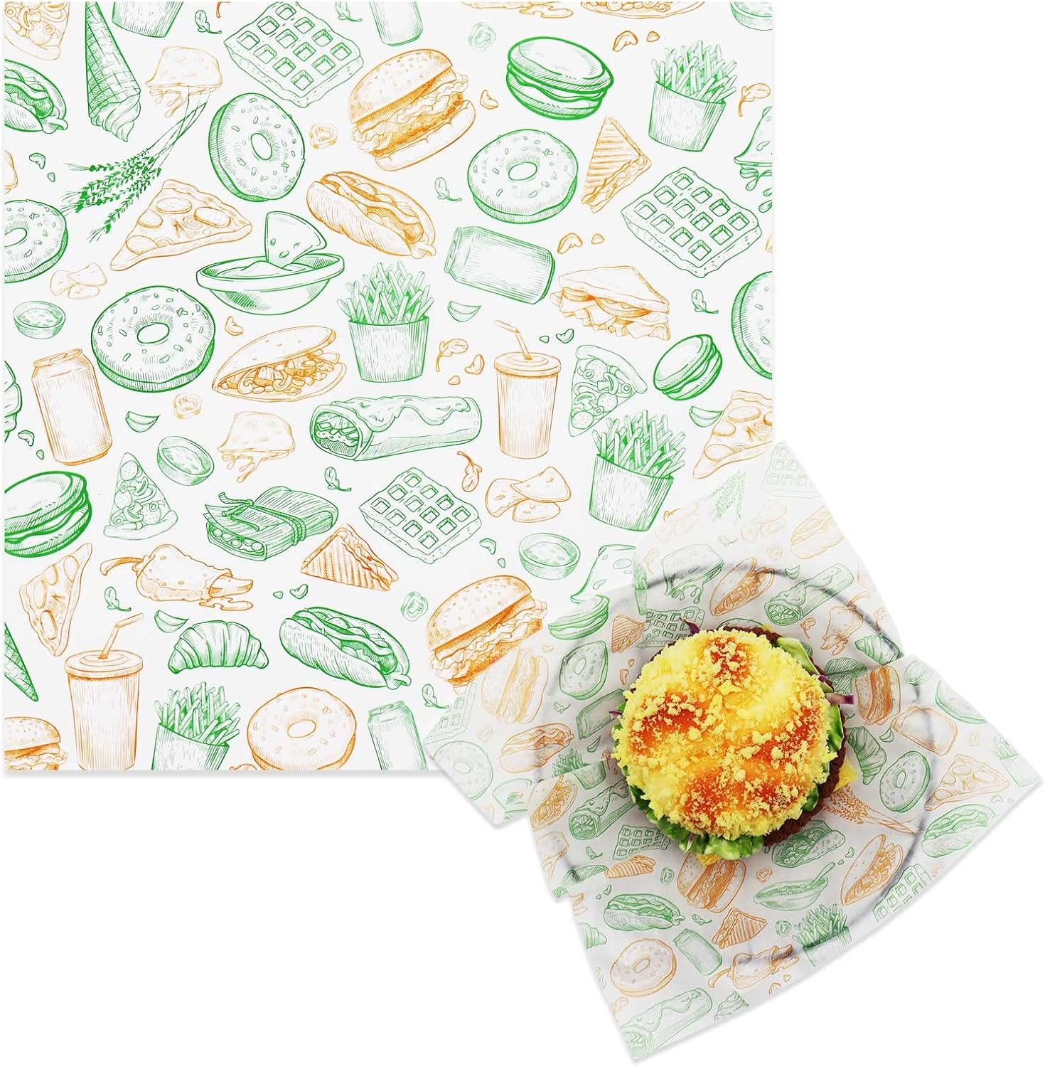 Amazon.com: 300pcs Deli Paper Sheets10''x10'', Wax Paper Sheets for ...