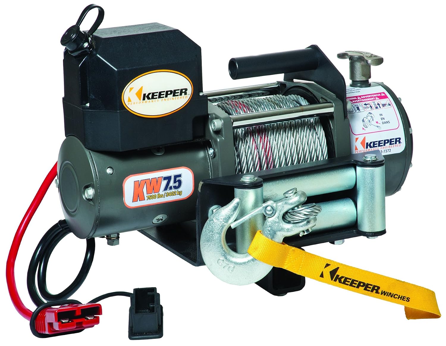Keeper, KW75122RM, 7 500 LBS Rated Single LINE Pull: Amazon.com ...