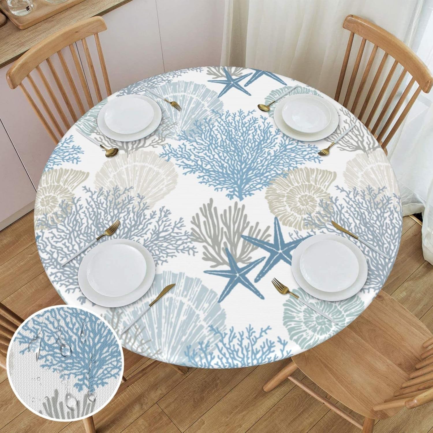 Amazon.com: WILL BUDXEG Ocean Sea Shell Starfish Coral Coastal Nautical ...