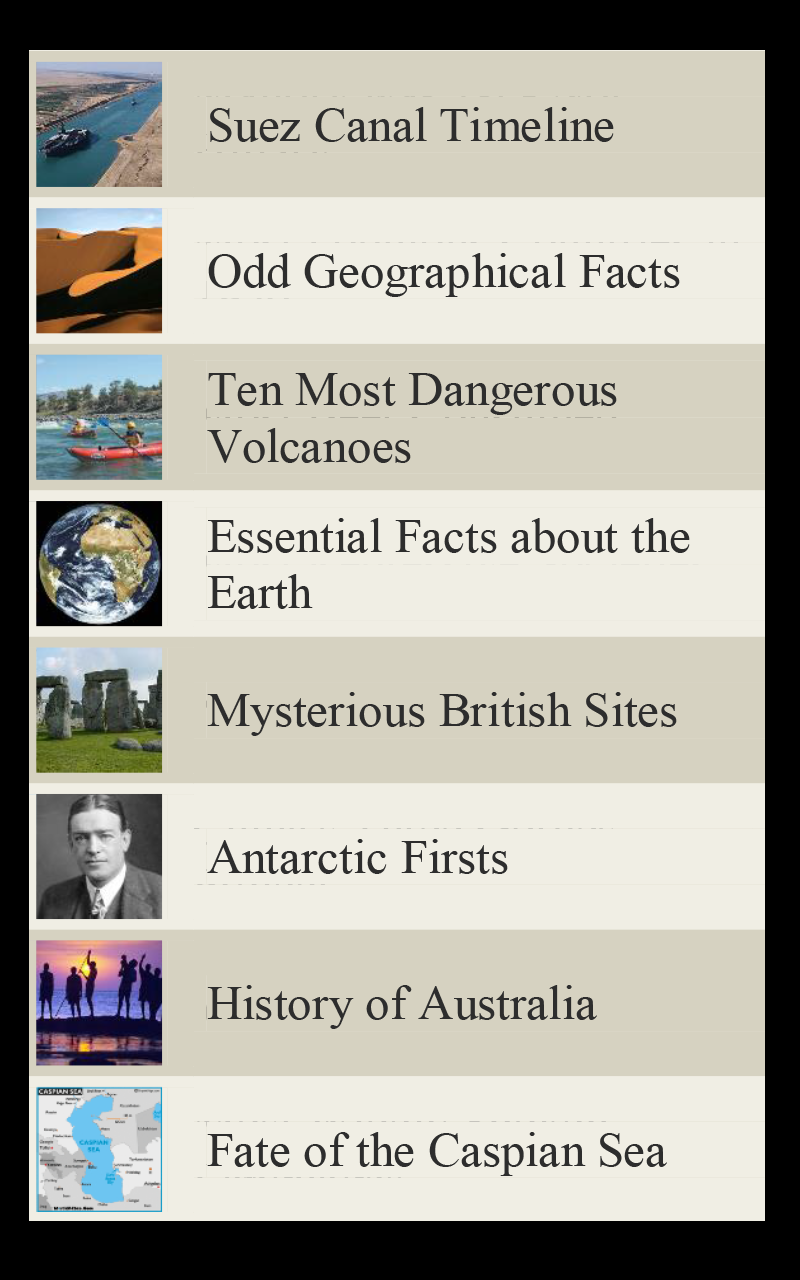 World Geography Lists - App on Amazon Appstore