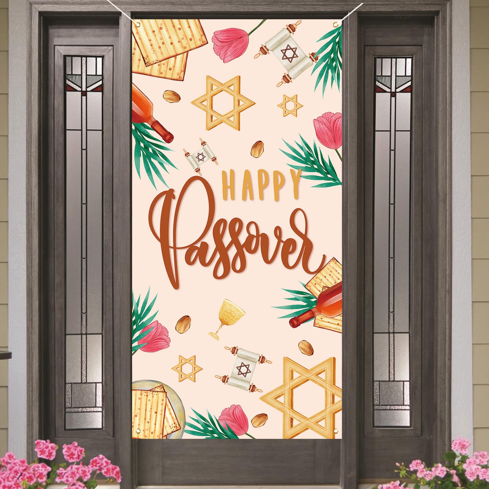Snapklik.com : Happy Passover Door Cover Passover Photo Backdrop ...