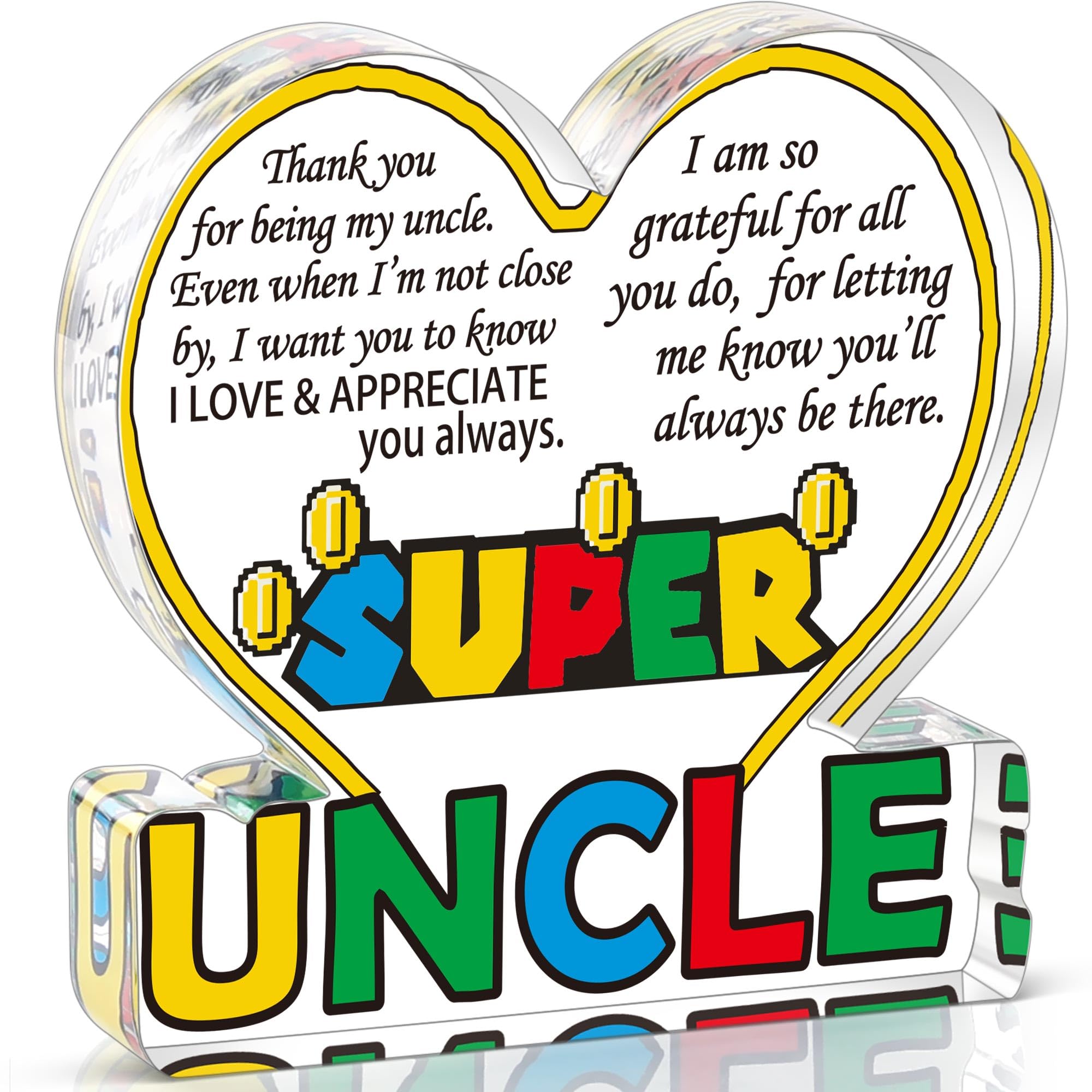Amazon.com: Uncle Acrylic Plaque Gifts Fathers Day Birthday Uncle Gifts ...