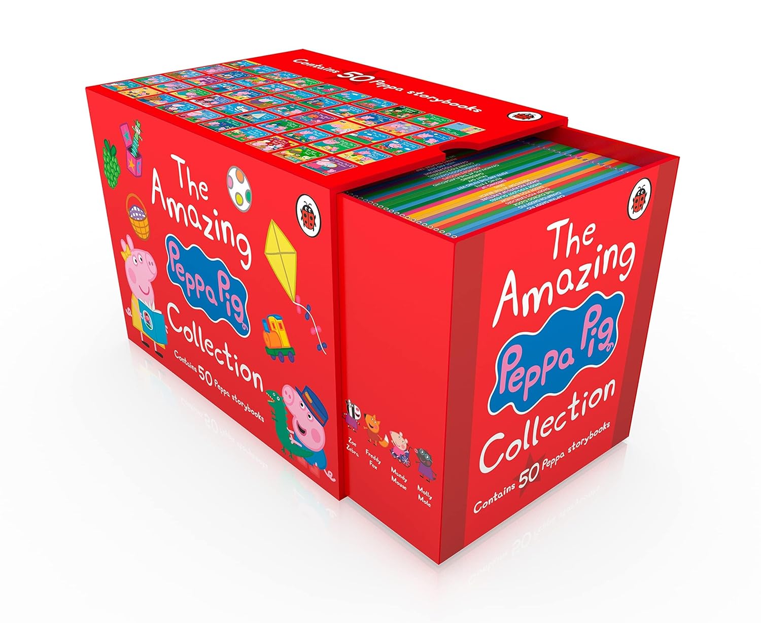 Peppa Pig The Amazing Collection 1-50 Red Box: Peppa Pig: 9789124244507 ...