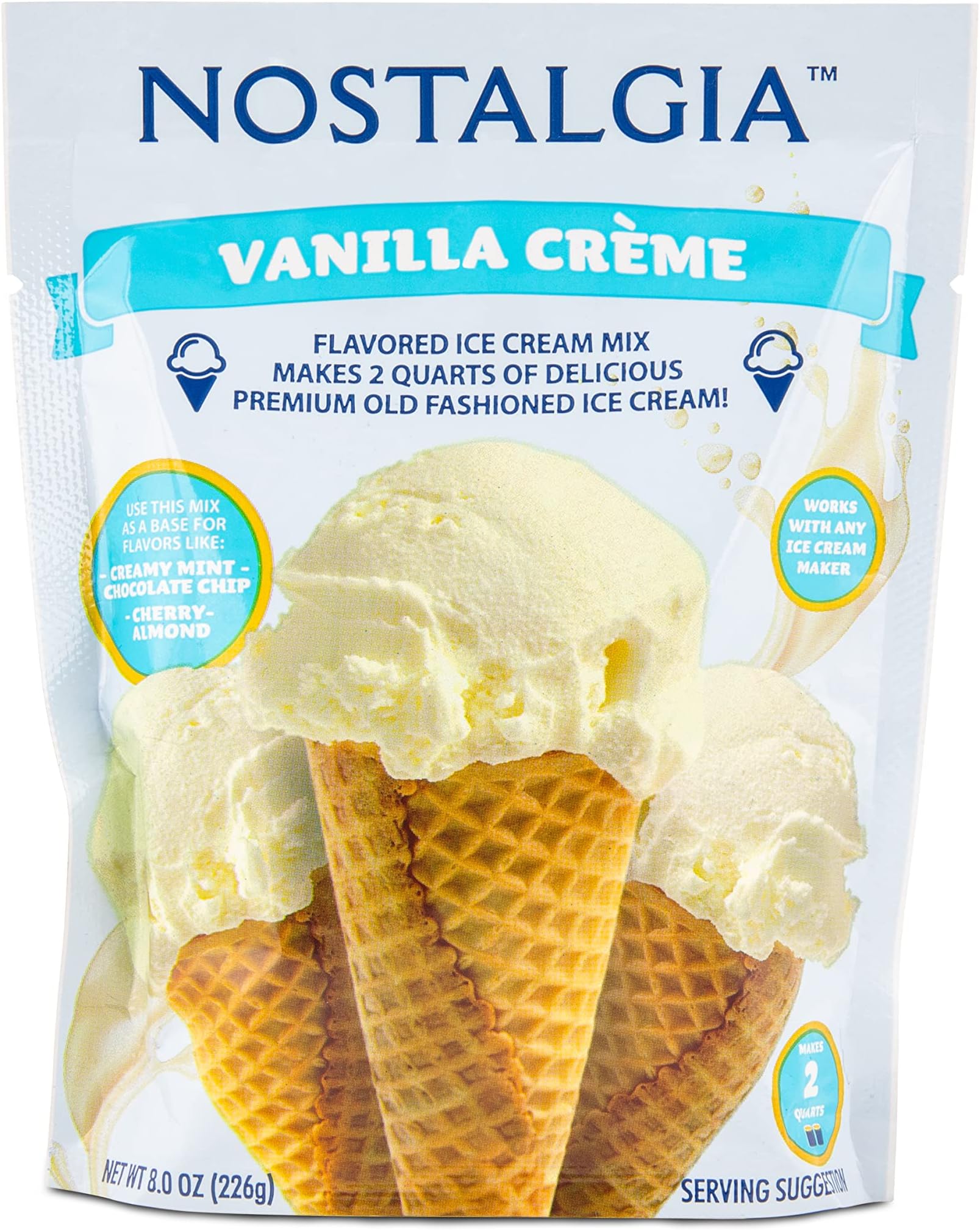 Amazon.com: Nostalgia 2-Quart Homemade Premium Vanilla Crème Ice Cream ...