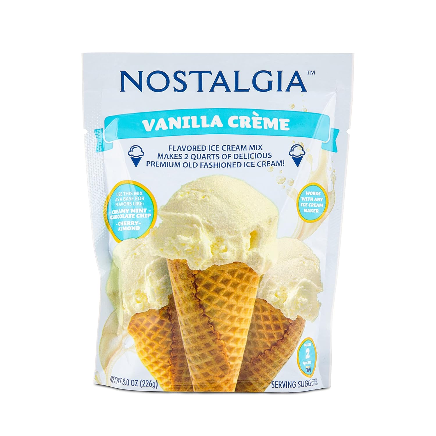 Amazon.com : Nostalgia 2-Quart Homemade Premium Vanilla Crème Ice Cream ...