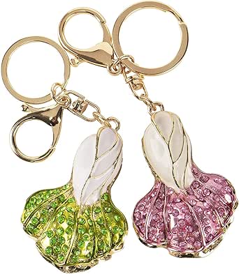 Amazon.com: CAIRIAC Cabbage Key Chain, Green Pink Cabbage, Holiday Toy ...