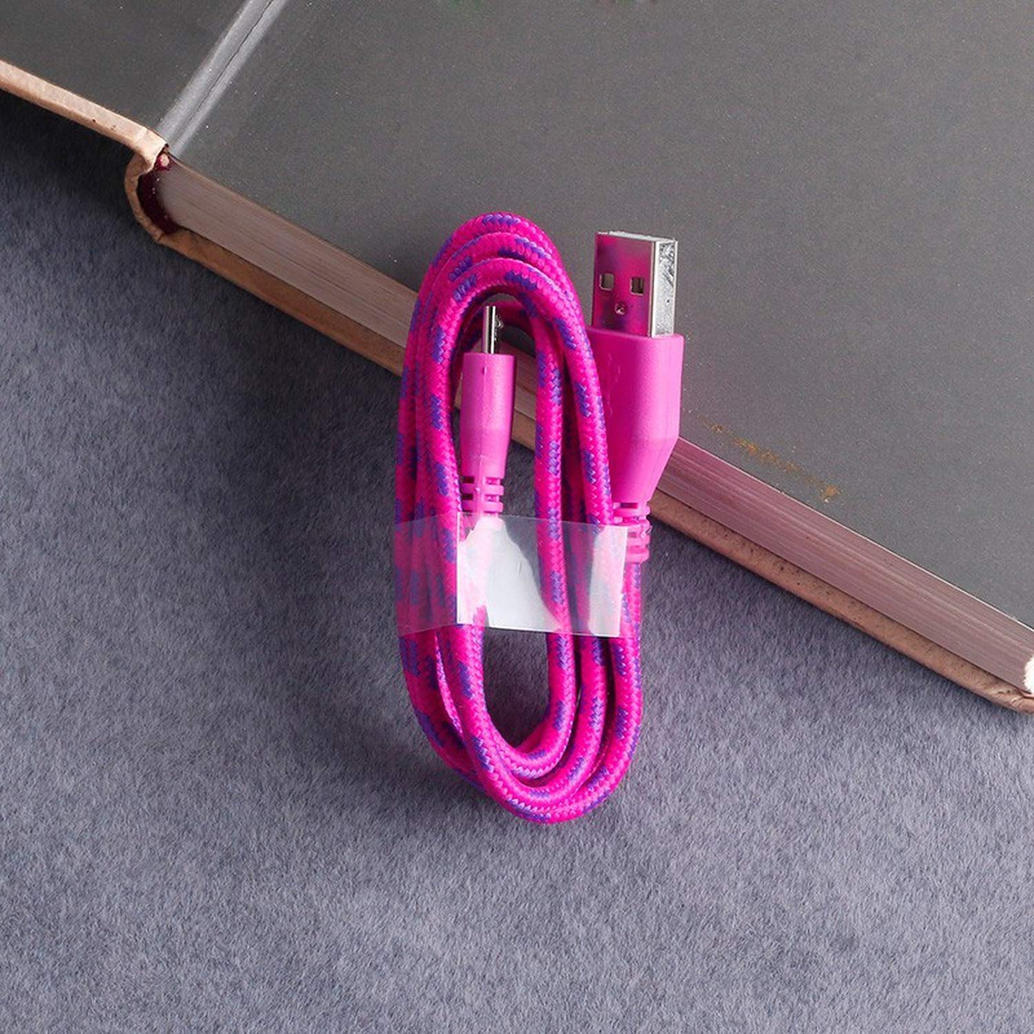 Braided iOS USB Cable for 1m/2m/3m Data Sync Micro USB Charger Cable ...
