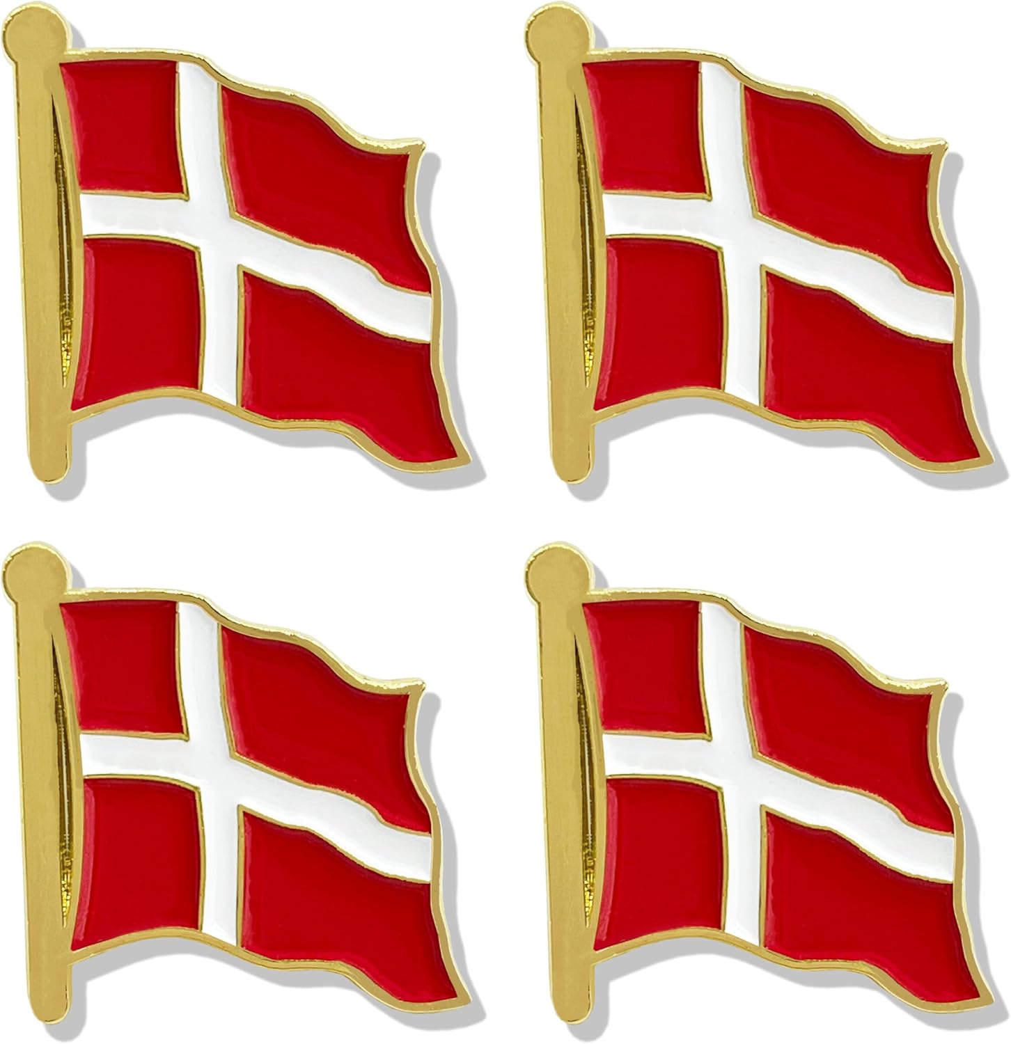 Amazon.com: HSQCEZ 4 Pack Denmark Flag Lapel Pin - Danes Flags Pins ...