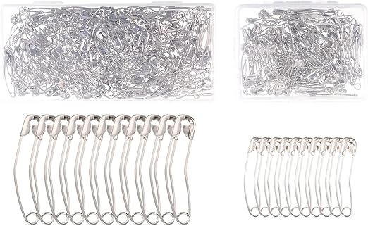 300 Pcs Safety Pins Kit Curved Quilting & Basting Pins, Rust Resistant ...