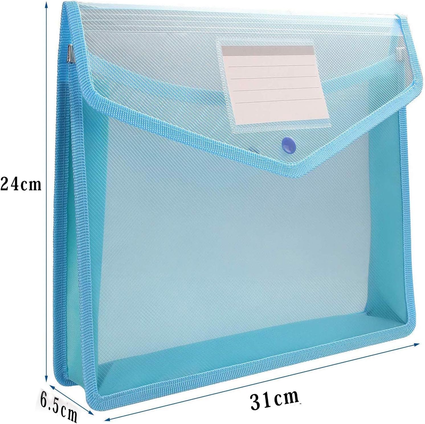 Atpwonz 5パック ファイルケース ボタン式 ファイル袋 A4サイズ 持ち運び 大容量 防水 資料 書類 整理収納 カラフル 5色 【最 ...