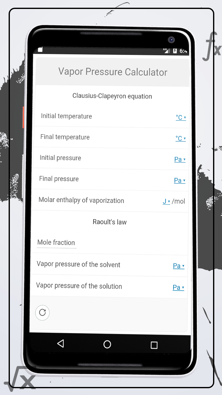 Vapor Pressure Calculator:www.amazon.com:Appstore for Android