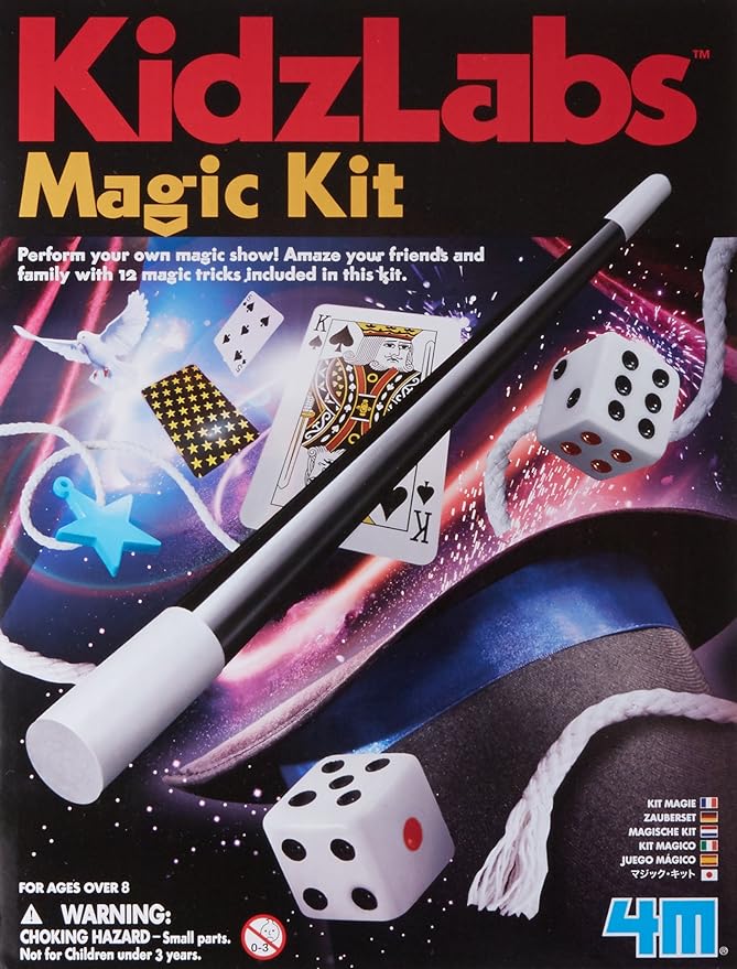 Amazon.com: 4M Kidzlabs Magic Kit - Learn DIY 12 Magician Tricks ...