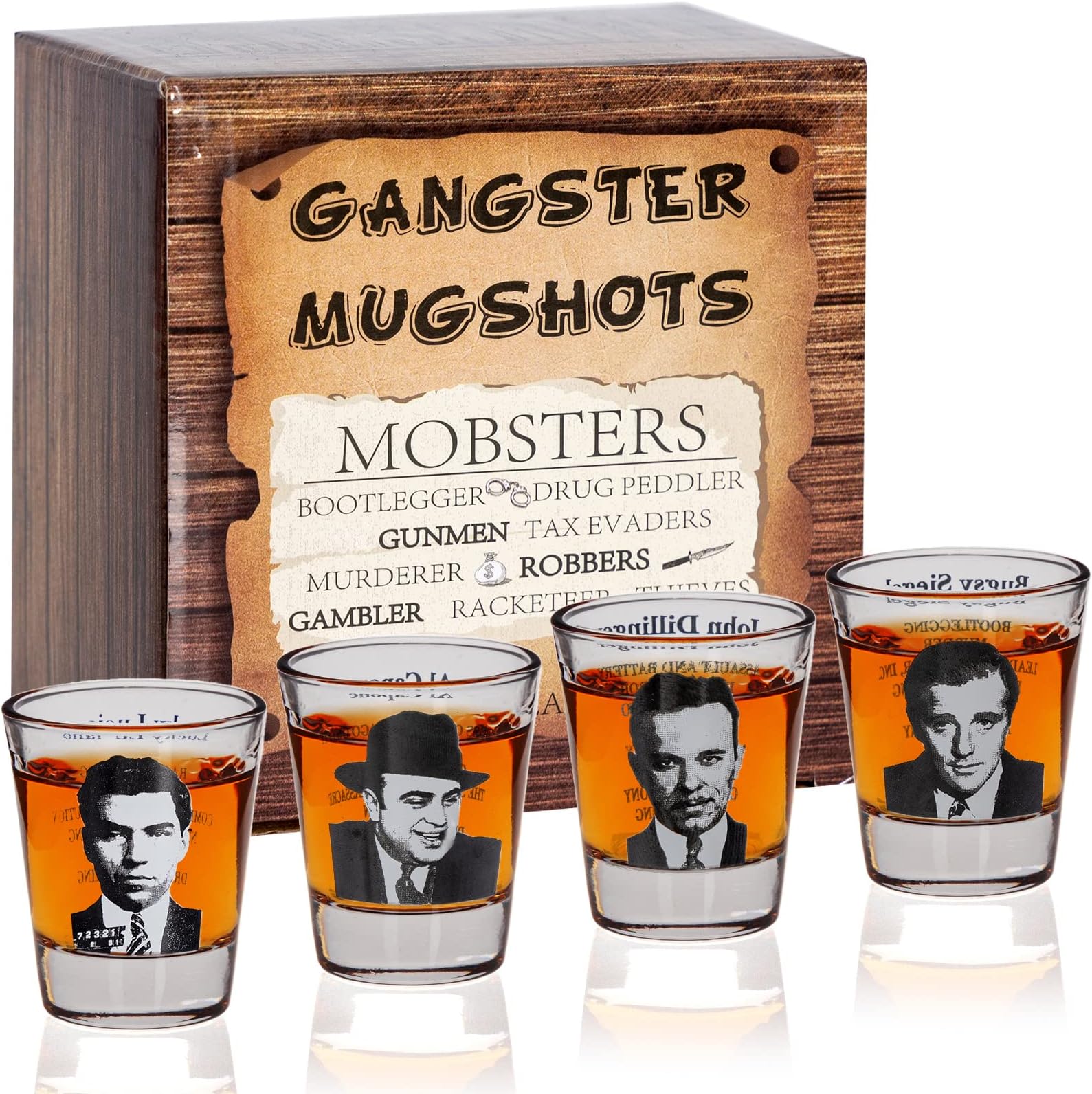 Amazon.com | The Unemployed Philosophers Guild Mug Shots - 6 Piece Shot ...