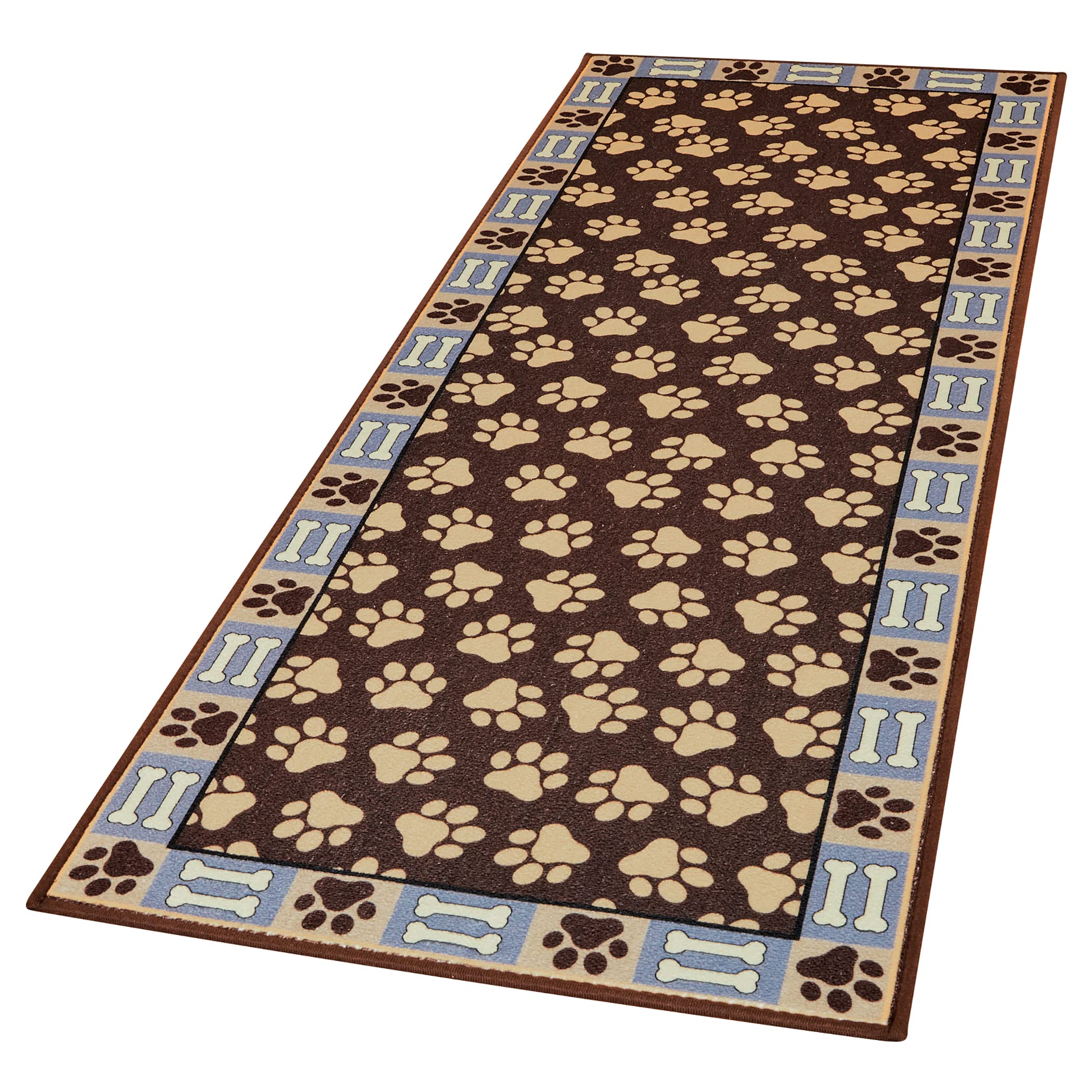 Amazon.com: Collections Etc Dog Paw Print Skid-Resistant Floor Runner ...