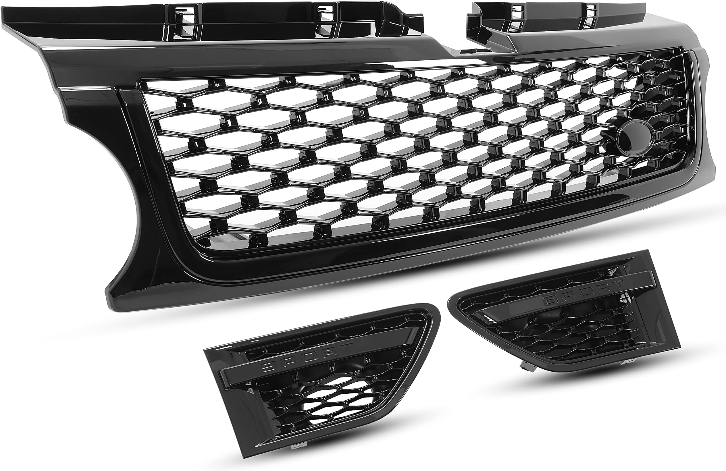 Amazon.com: ECOTRIC Front Grill & Pair Air Side Vent Compatible with ...