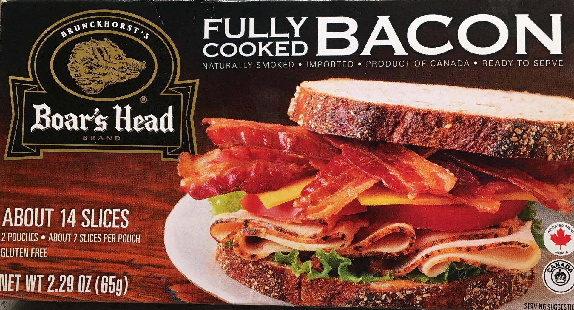 Amazon.com: Boar's Head, Fully Cooked Bacon 2.29 Ounce : Grocery ...