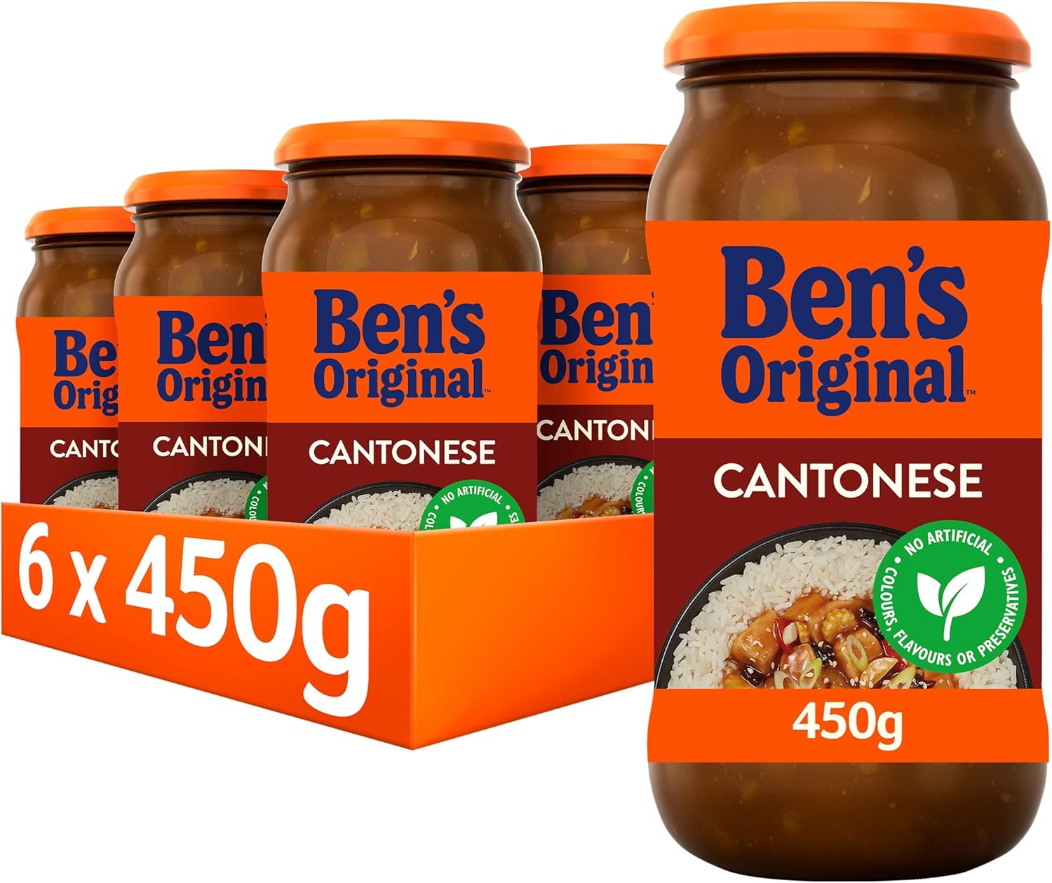 Ben's Original Cantonese Sauce Stir Fry Sauce Jar, Bulk Multipack 6 x ...