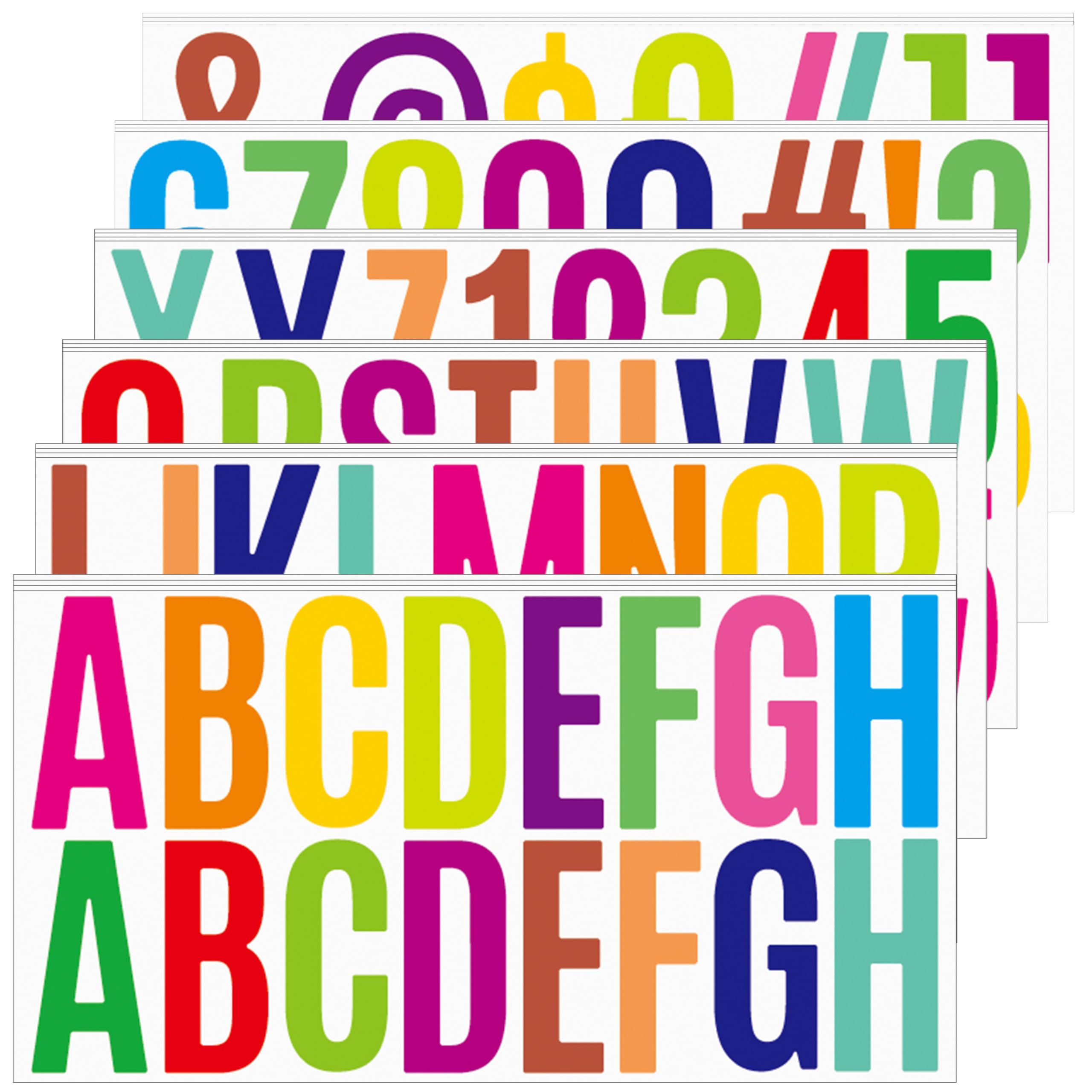Snapklik.com : 24 Sheets Colorful Outdoor Letter Stickers Large, 2.5 ...