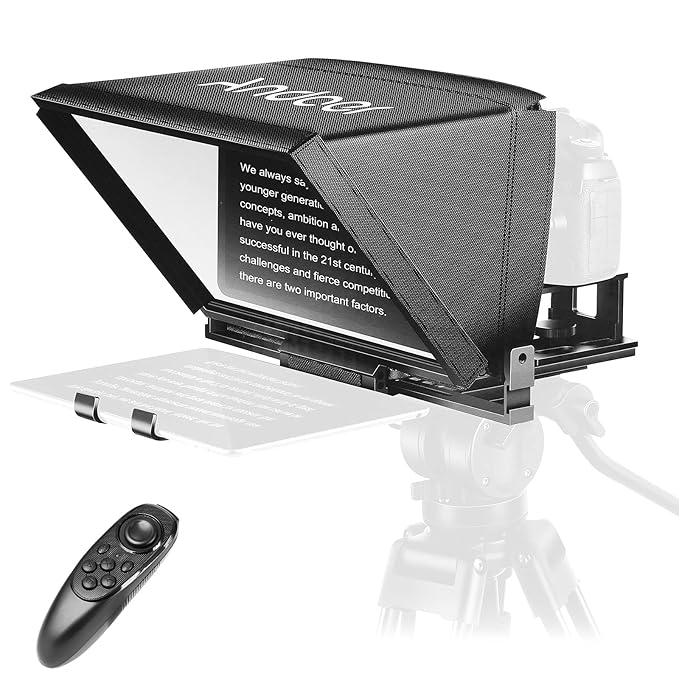 A12 Portable Camera Teleprompter Prompter for DSLR/Mirrorless Cameras ...