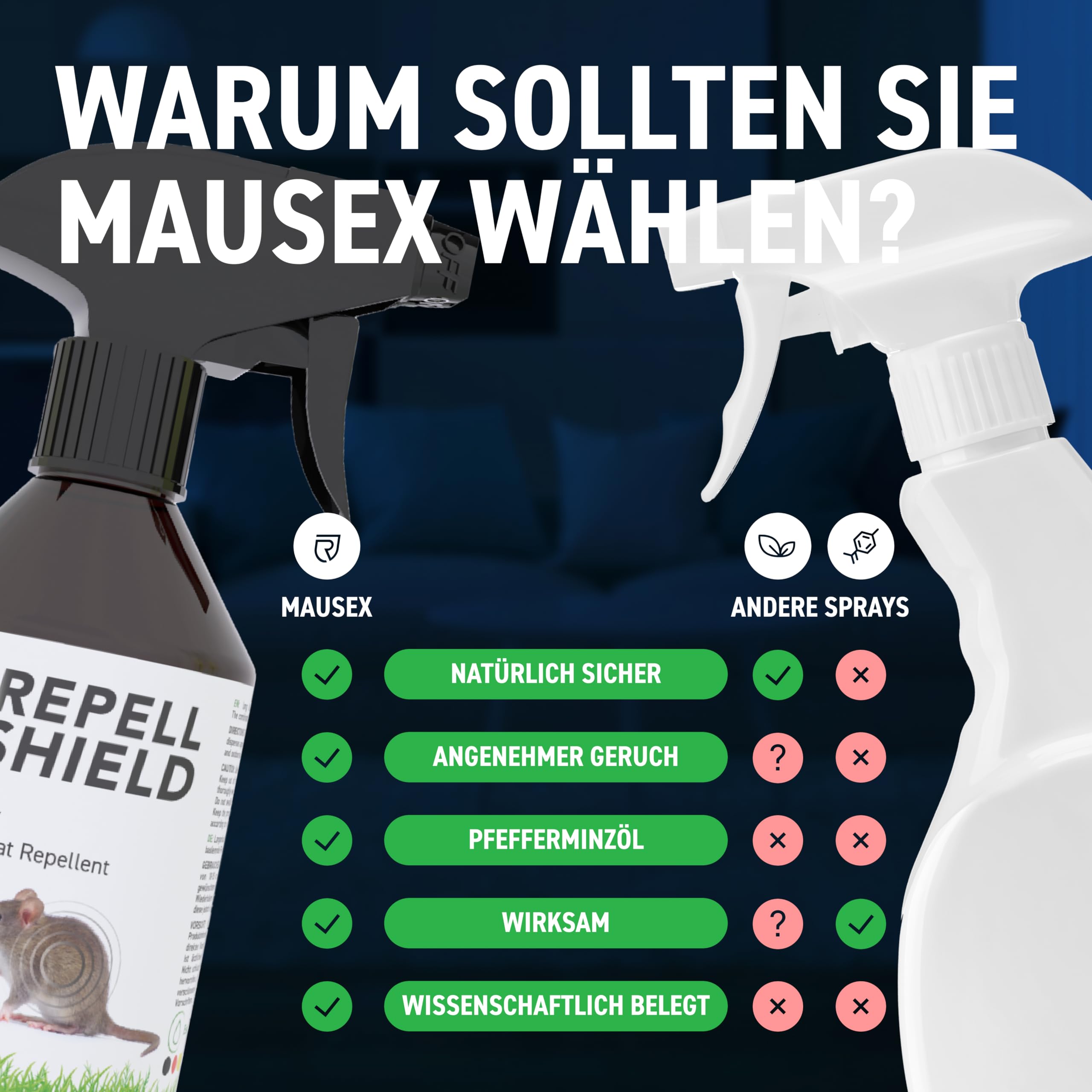 Mouse Deterrent Products BUGMD Vamoose, Rodent Repellent Pouches