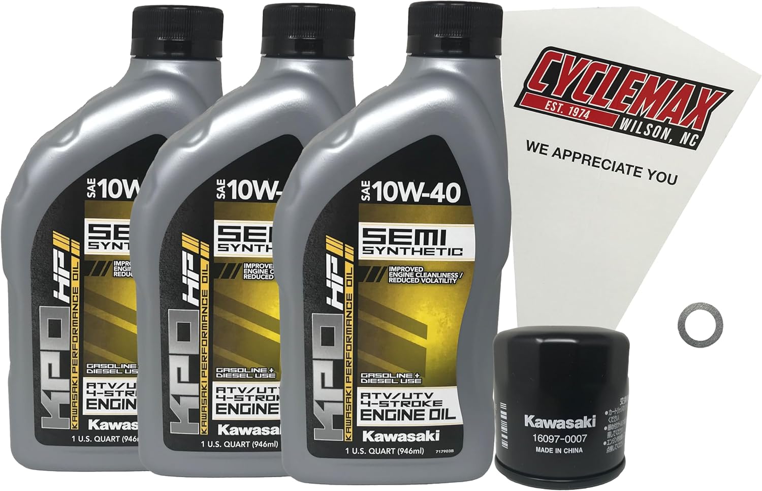 Amazon.com: Cyclemax Oil Change Kit compatible with 2006-2013 Kawasaki ...