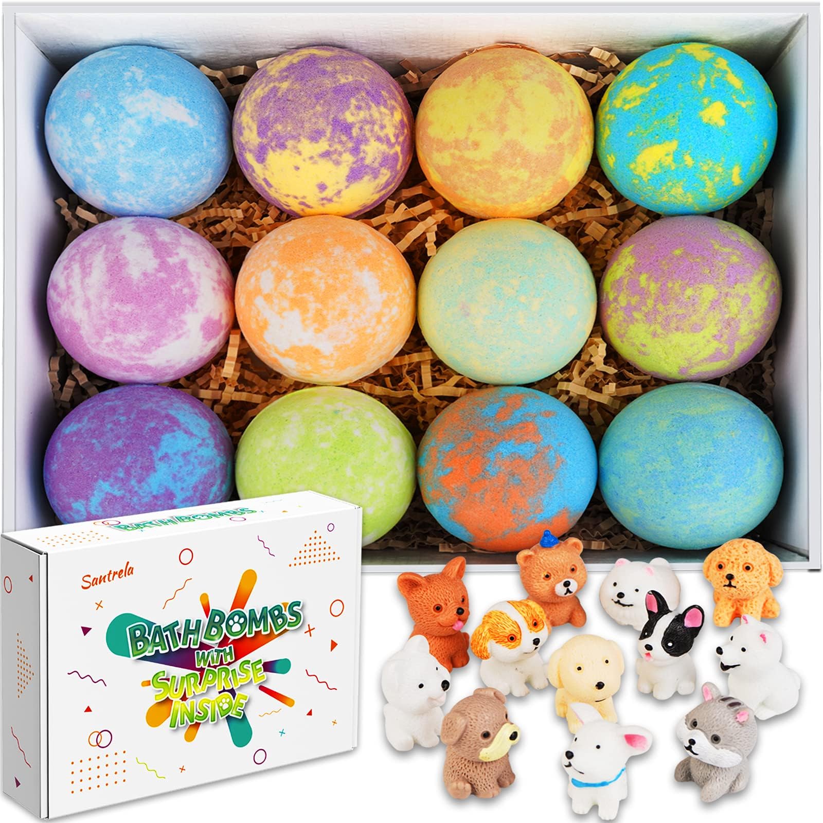 Amazon.com : Bath Bombs for Kids with Toys Inside Surprise - 12pack ...