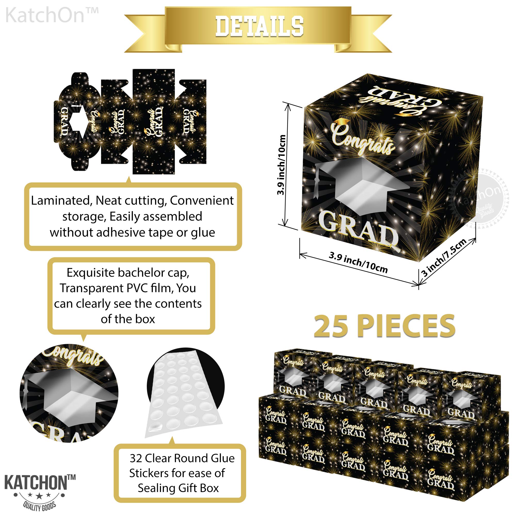 Buy Graduation Party Favors with Transparent Window - Pack of 25 ...