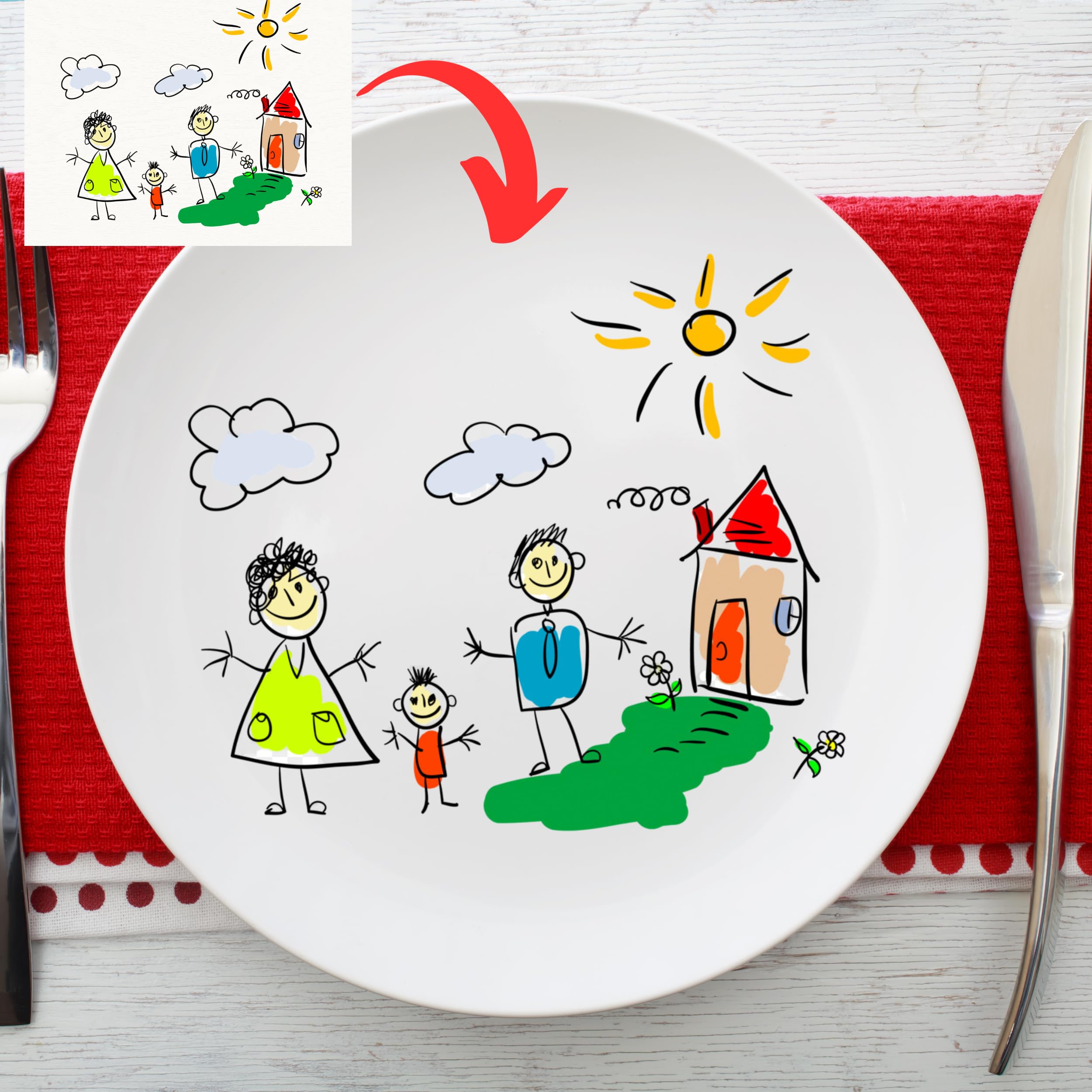 Dinner Drawing For Kids