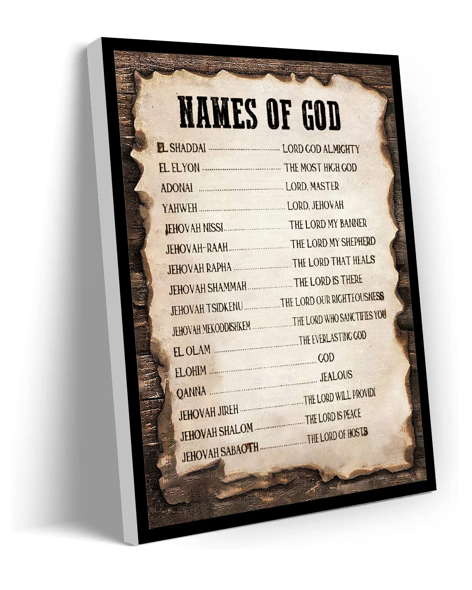 Amazon.com: Soiumlct Names Of God Wall Art Christian Inspirational ...