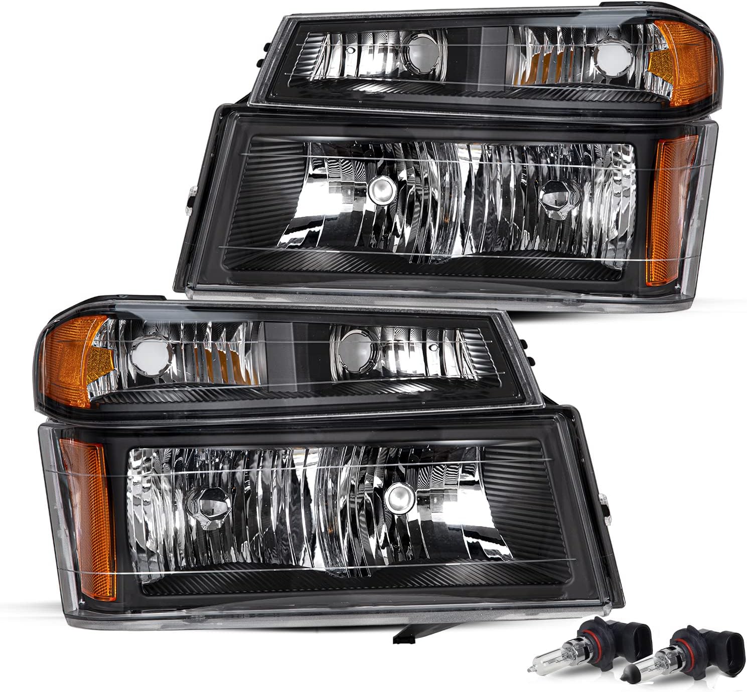 Amazon.com: JSBOYAT Headlight Assembly Bulbs Included w/Bumper Lights ...