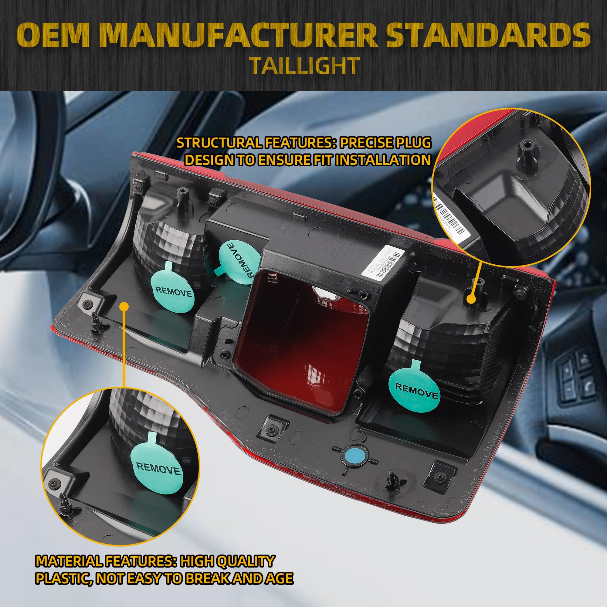 Dasbecan Left Driver Side Tail Light Assembly Compatible with 2020 2021 ...