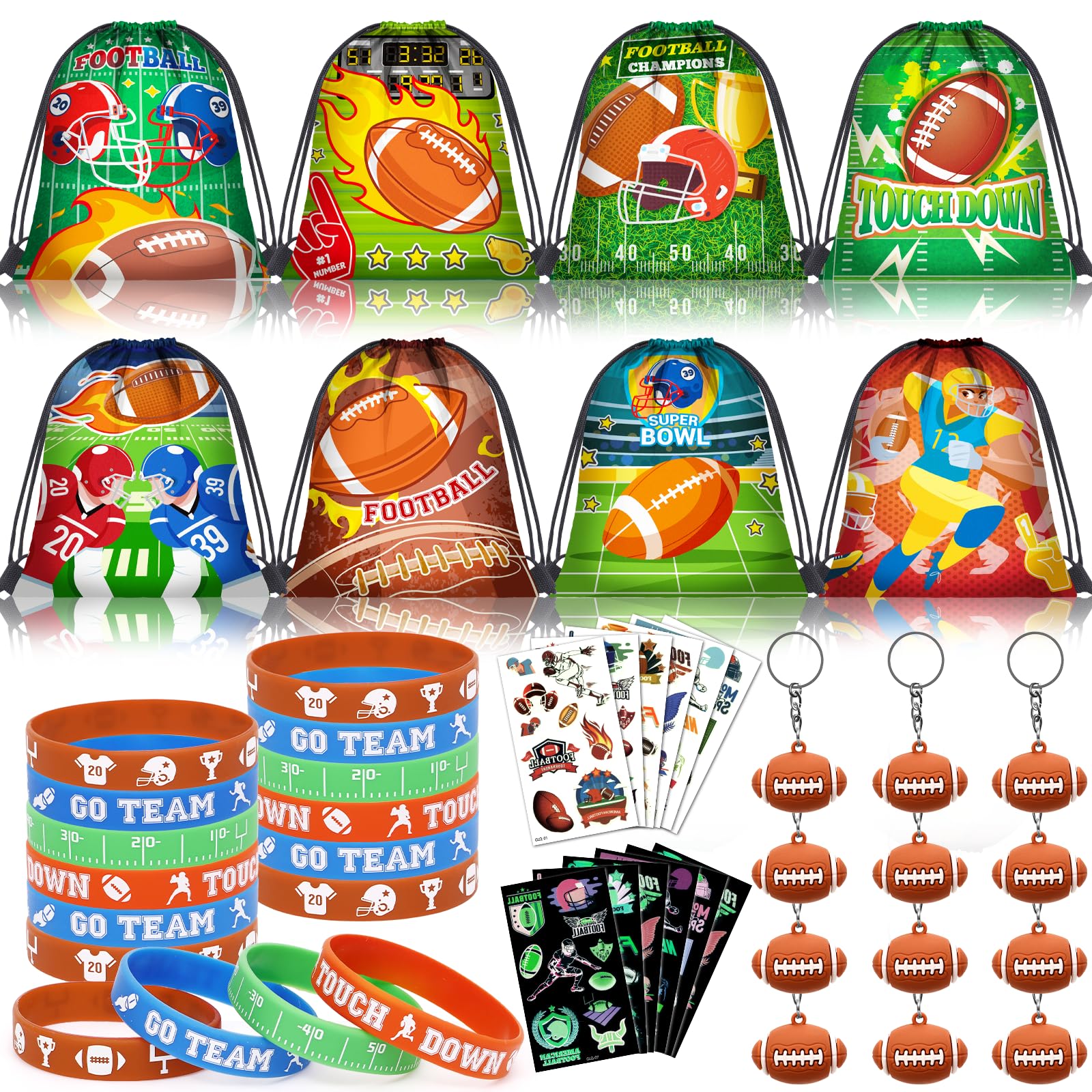 Amazon.com: KELENO 12 Set Football Party Favors Sport Birthday Supplies ...