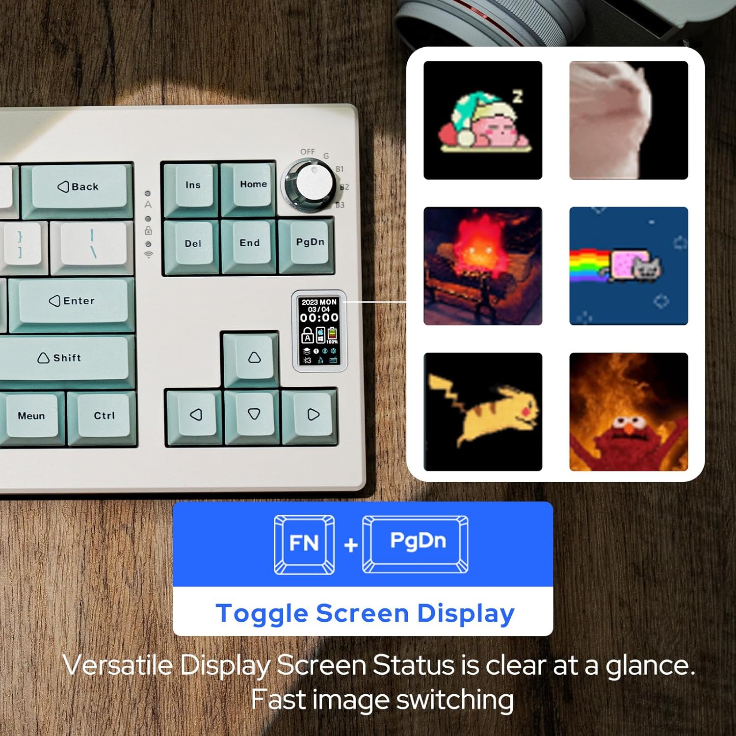 EPOMAKER Shadow-X Gasket Mechanical Keyboard with Screen, Hot Swappable ...