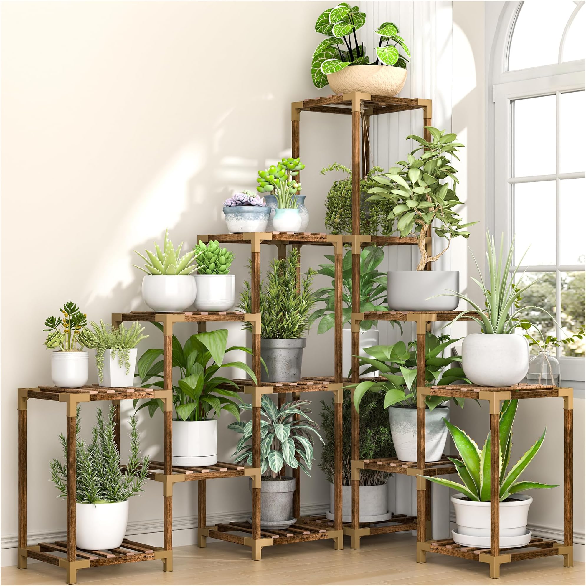 Amazon.com : twocorn Plant Stand Indoor Outdoor, 12 Tier Plant Shelf ...