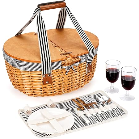 Amazon.com: Nantucket Basket Picnic Basket Rattan Handmade Products ...